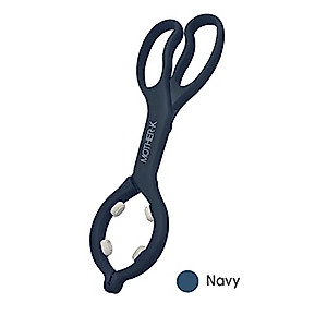MOTHER-K Baby Bottle Tongs, Non-Slip Grip for Holding Baby Items hygienically Without Touching (Navy)