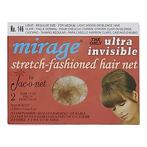 Hair Net Jac-O-Net Mirage Ultra-Invisible Light,2 Per Pack [Pack of 12]
