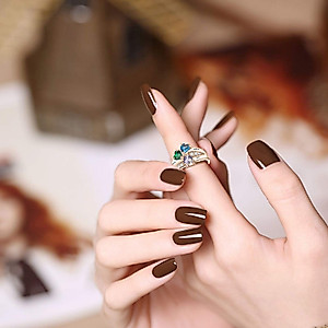 MissNaNa Personalized Mother Ring with 2 to 8 Birthstones & Names Family Ring Custom Anniversary Rings for Women Mother Grandma Mother's Day (3 Names)