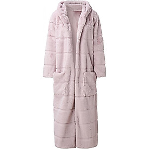 SHOPESSA my the orders womens coats winter clearance prime Womens Long Faux Fur Mink Coat Hooded Parka Overcoat Sherpa Jacket Fuzzy Fleece Teddy Coat Long Outerwear Winter