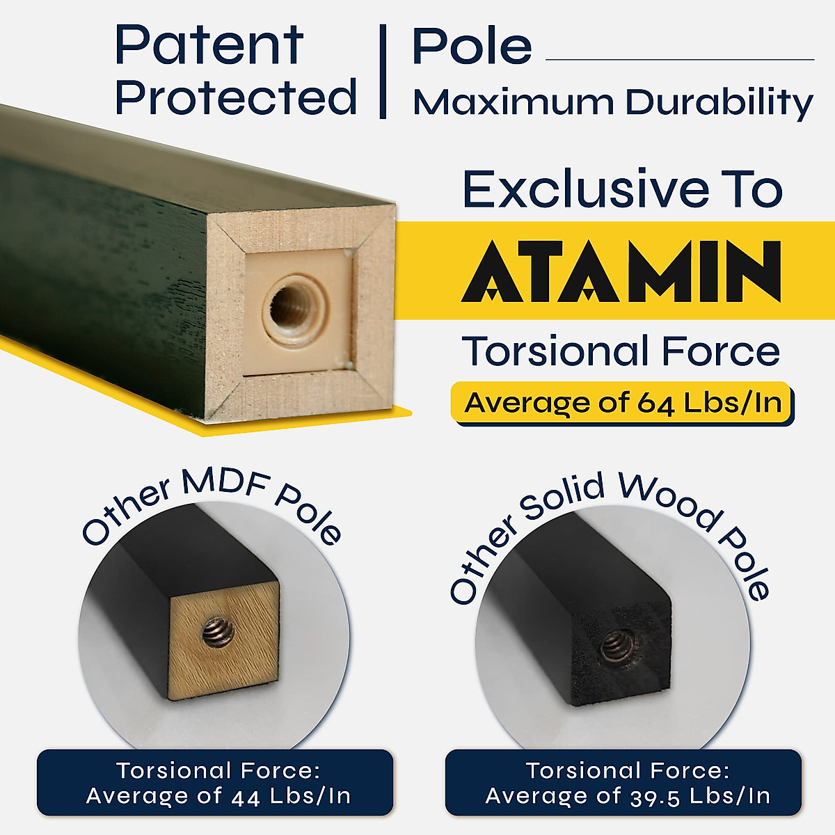 ATAMIN Alvin - 72" Dimmable LED Floor Lamp with Shelves, 3-Way Switching LED Shelf Floor Lamp, Modern LED Standing Lamp for Living Room and Bedroom, Brown