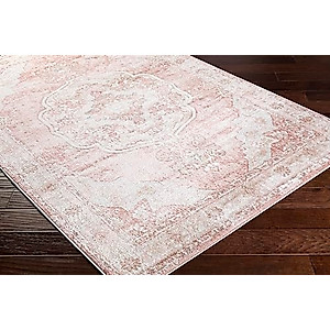 Livabliss Bilal Vintage Medallion Area Rug, 7'9" x 9'6", Rose