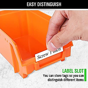 SWANLAKE 30PCS Wall Mounted Storage Bins, Plastic Garage Rack ,Screw Storage ,Tool Organizers.