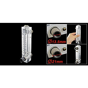 uxcell Black Adjustable Knob 0.1-1 GPM Panel Type Water Flow Meter LZM-15