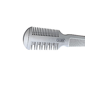 Facón Professional Hair Razor Comb Cutting Styling Thinning Texturizing Double Edge Shaper Razor + 10 Replacement Blades