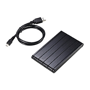 BIPRA USB 3.0 Ultra Slim Hard Drive Enclosure Case for 2.5" SATA Hard Drive Stylish Design GD25603 (Black_GD25603)