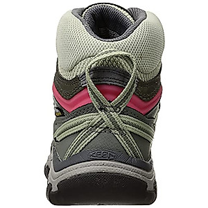 KEEN Women's Ridge Flex Mid Height Waterproof Hiking Boots, Castor Grey/Dubarry, 9