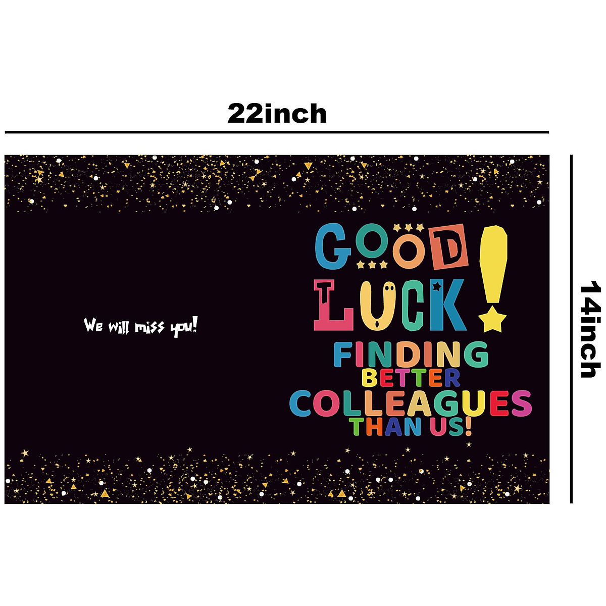 KMLIFE Farewell Jumbo Card, 22x14 Inches, Elegant Design, Inspirational Sentiment, Premium Quality, Perfect for Farewell Party