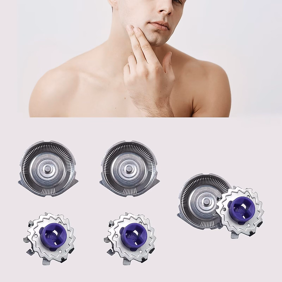 New Set of 3 Premium HQ8 Replacement Heads Blades Compatible with Norelco PT720 PT724 PT730 AT810 AT830 - Buy4less Outlet