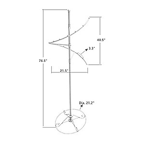 FixtureDisplays® 60" High Spiral Clothing Rack with 20 Ball Stops, Versatile Apparel Hanger Floor Stand Display Rack 16967-NF Shipping Fee Required
