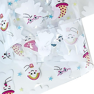 ONEART | 12"×48" Cute Ghost Halloween Theme Faux Leather Printed Clear Synthetic PVC Vinyl for Earrings, Hair Bows, Halloween DIY Crafts Making