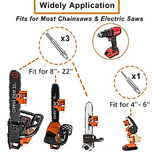 YLTIMER Chainsaw Sharpener Jig, Hand Cranked Chainsaw Chain Sharpening Kit, Portable Fast Crank Chainsaw Sharpener Tool for 4"-22" Chain Saws & Electric Saws, DIY Lumberjack, Garden Worker