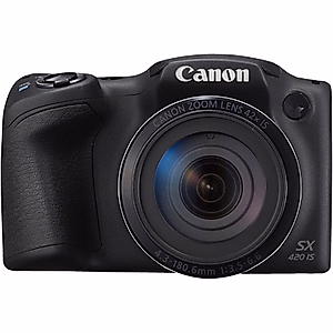 Canon PowerShot SX420 is Digital Camera (Black) (1068C001), 64GB Memory Card, Card Reader, Soft Bag, Flex Tripod, Hand Strap, Memory Wallet, Cleaning Kit (Renewed)