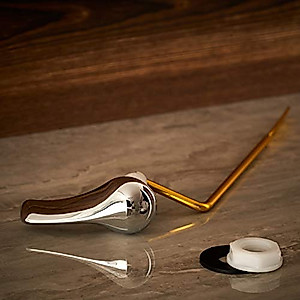 Qualihome Universal Toilet Tank Flush Lever, Chrome Finish Handle with Metal Nut, Fits Most Toilets (Side Mount)