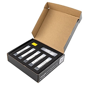 FoxAlien 1/4" Shank CNC Router Bit Essential Kit Includes 1/4" ER11 Collet, V-bit, End Mills, Chamfering Bit for Woodworking MDF Resin Carving Lettering Sign Making