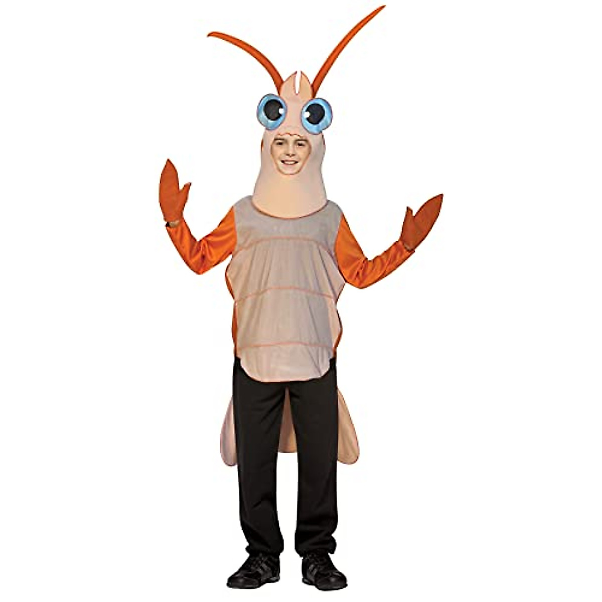 Rasta Imposta Shrimp Fish Costume Crawfish Crustacean Food Cosplay Dress Up Costumes, Boys and Girls, Teen Size 14-16