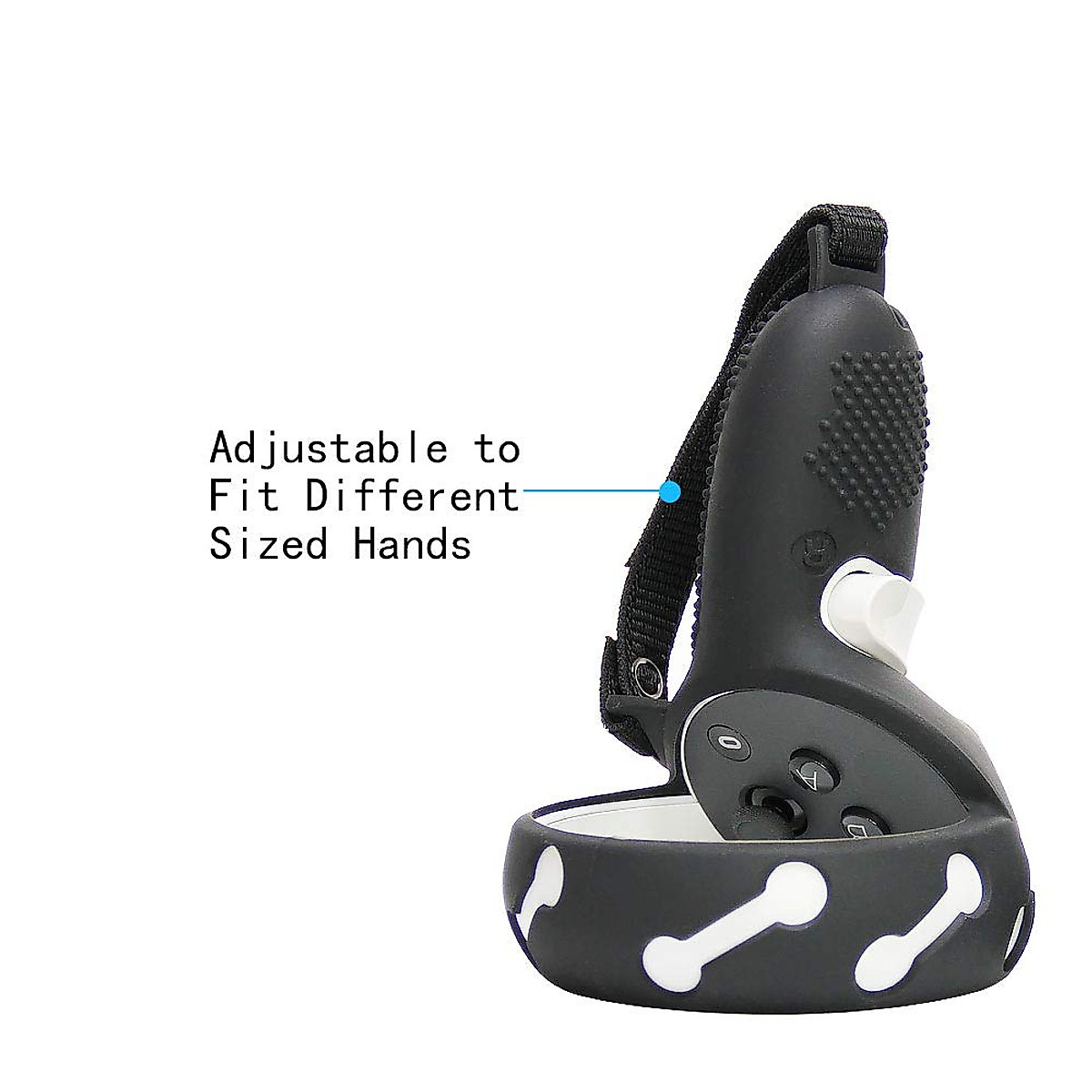 VRbrother Controller Grip Cover for Oculus Quest 2,Accurate Infrared Signal Holes Ensure That Signals are Not Lost,Anti-Throw Hand Strap Adjustable Wrist Knuckle Strapstrap,VR Cover Accessories,Black