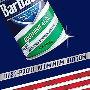 Barbasol Soothing Aloe Thick and Rich Shaving Cream for Men, 10 oz (Pack of 6)