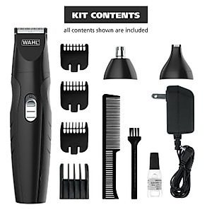 Wahl All-in-One Cordless Rechargeable Electric Ear/Nose, Detail, and Beard Trimmer for Men – Mustache, Ear & Nose Hair, and Light Detail Grooming - Model 9685-200