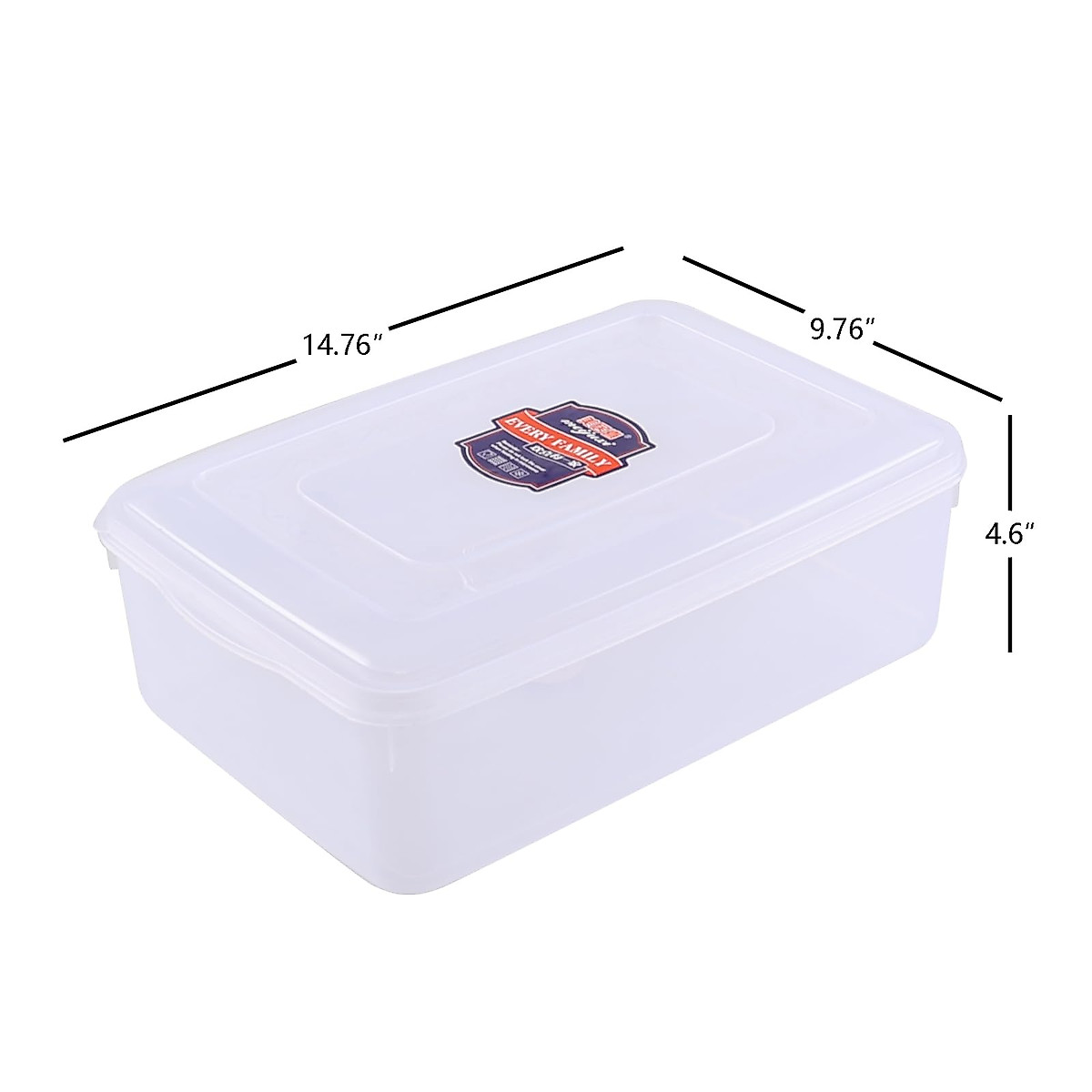 Sadstory 11 Quart Clear Plastic Storage Containers with Lid, Plastic Storage Bin, 2 Packs