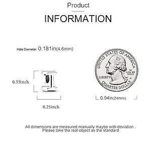 PARCOM Initial Charm S925 Sterling Silver Charms for Bracelets Alphabet I Letters Bead Bracelet for Women Christmas Birthday Charm Bracelets Necklace Pendent Anklet DIY Jewelry