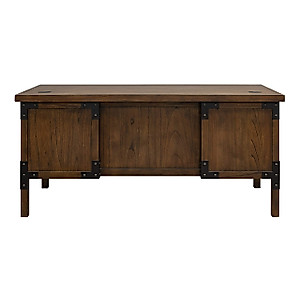Martin Furniture HALF PEDESTAL DESK, Brown