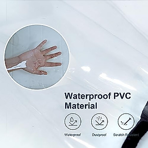 HYPER VENTURE Clear PVC Luggage Cover Full Transparent Suitcase Protector Fits 20 Inch Luggage, S