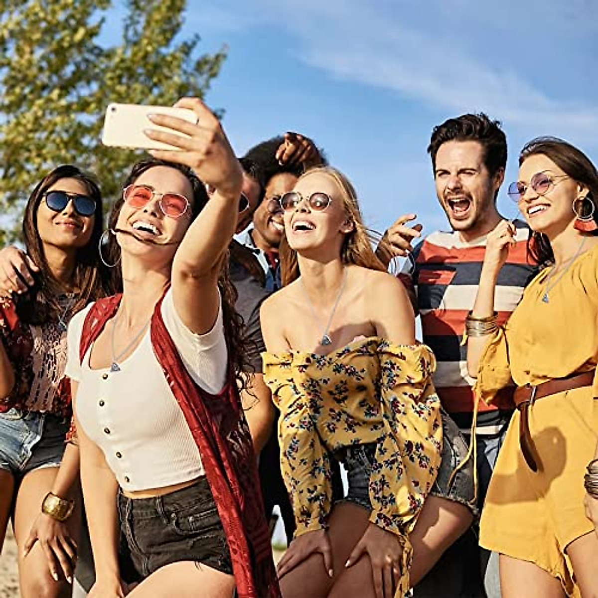 MJartoria Best Friend Necklaces, Pizza BFF Necklaces for 2 Antique Silver Color Pizza Slice Friendship Necklace Set of 6