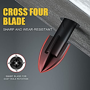 NewShark Concrete Drill Bit Set 10PCS, Masonry Drill Bits for Brick, Glass, Plastic and Wood, Tungsten Carbide Tip Work with Ceramic Tile, Wall Mirror, Paver on Concrete or Brick Wall（3/16”-1/2” ）