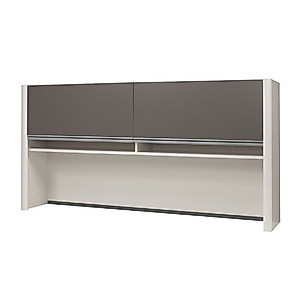 Bestar Connexion Hutch for Narrow Desk Shell, 71W, Slate & Sandstone