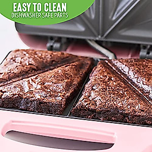 GreenLife Pro Electric Panini Press Grill and Sandwich Maker, Healthy Ceramic Nonstick Plates,Easy Indicator Light, PFAS-Free, Pink