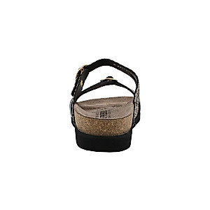 Mephisto Women's Hannel Sandal, Black Cuba/Waxy, 7