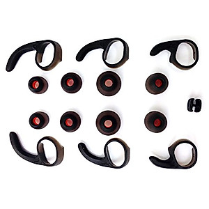 Set OEM 6 EarGels and 6 EarWings for Jabra Rox Wireless Bluetooth Headset Ear Buds Ear Gels Stabilizers Eargels Earbuds Eartips Earstabilizers Replacement