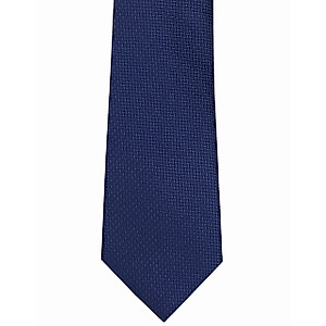 Elfeves Navy Blue Gingham Seft Ties Woven Narrow Party Cool Italy Necktie 3.15" for Men