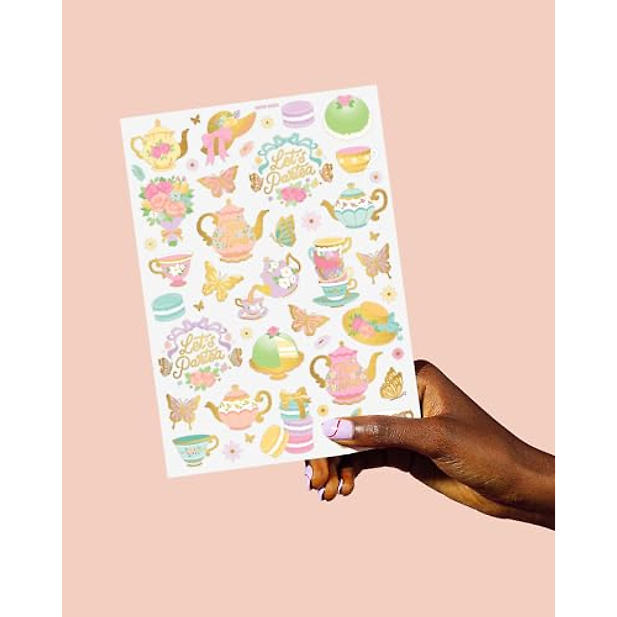 xo, Fetti Tea Party Temporary Tattoos - 48 Glitter Styles | Partea Birthday Party Supplies, Tea Kettle, Cupcakes, Butterfly Arts and Crafts, Easter, Mother's Day