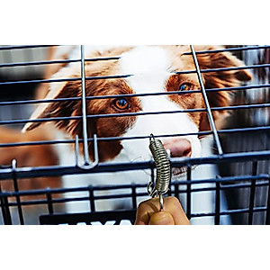 20 Pack Pet Cage Door Latch Spring Hook Quail Cage J Clips for Wire Cages The Door Latch Cat Spring Cage Latch for Fixing Wire Cage Door Pet Dog Cat Bunny Birds Hamsters