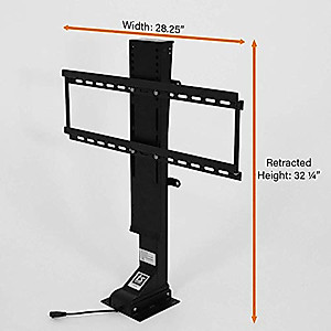 Touchstone Valueline Smart Motorized TV Lift-for 32-70" TVs-RF & Wired Remote-39 Height Travel-165lb Capacity-Height Memory-Flat Lid Mount-5yr Warranty-Alexa®/WiFi Enabled-30004