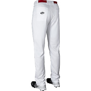 Rawlings Boys Solid Youth Semi-Relaxed Pants, X-Large, White, White, X-Large US