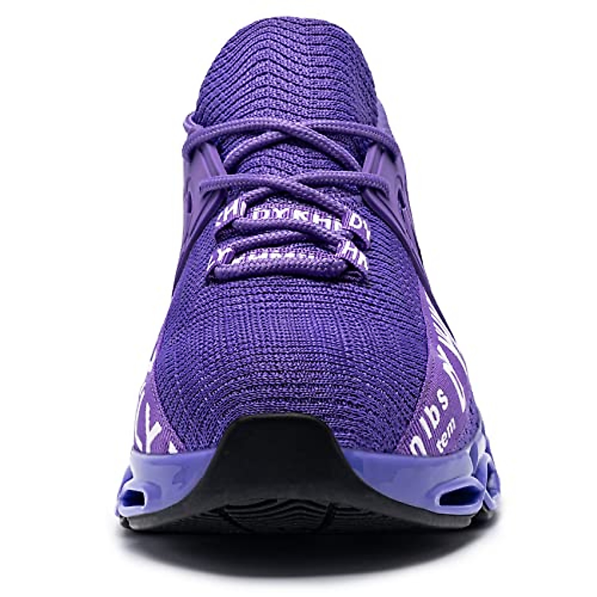 DYKHMILY Steel Toe Shoes for Women Lightweight Cushion Safety Sneakers Slip Resistant Breathable Indestructible Work Shoes Safety Toe Tennis Shoe(8.5,Purple,D91823)