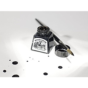 Winsor & Newton Drawing Ink, 30ml Bottle, Black Dropper Cap