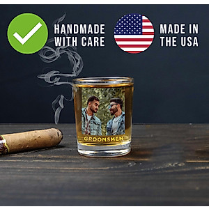 1pk Personalized Printed Photo 2.5oz Shot Glass - Mother's Day Gifts for Dads and Moms,custom image or pictures–anniversaries,party favors,bachelor or bachelorette party,21st birthday shot glass,Cute