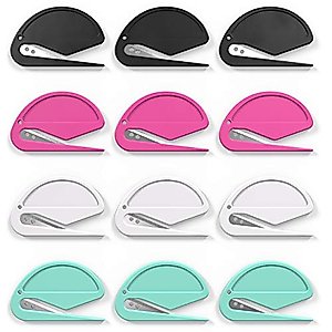 Uncommon Desks Letter Openers - Bulk 12 Pieces - Sharp and Efficient - Open Envelopes with Ease (Mixed Colors, 12 Pieces)