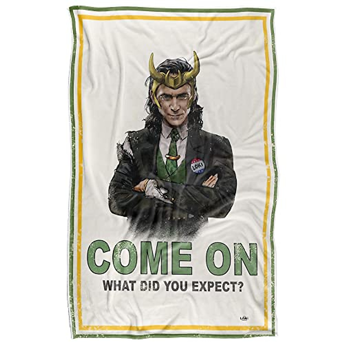 Marvel Loki Blanket, 36"x58", What Did You Expect Propaganda, Silky Touch Super Soft Throw Blanket