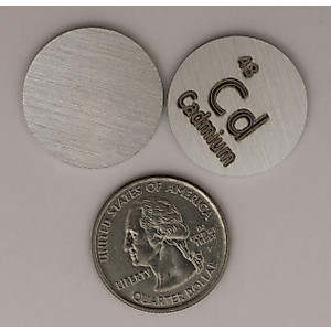 Cadmium (Cd) 24.26mm Metal Disc for Collection or Experiments