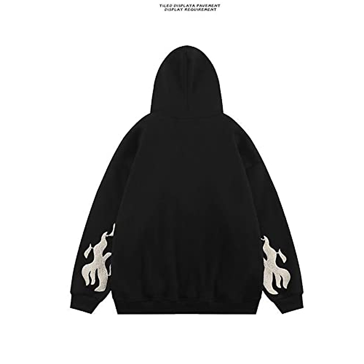 GIRSARRDER Zip Up Hoodies Womens Men Jackets Loose Fit Y2k Star and Cross Graphic Print Sweatshirt Gothic Oversized Jackets A-Black