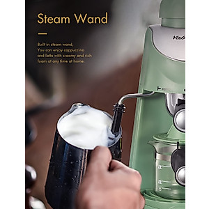 Yabano Espresso Machine, 3.5Bar Espresso Coffee Maker, Espresso and Cappuccino Machine with Milk Frother, Espresso Maker with Steamer