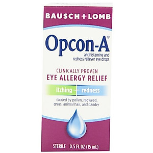 Allergy Eye Drops by Bausch & Lomb, for Itch & Redness Relief, 15 mL