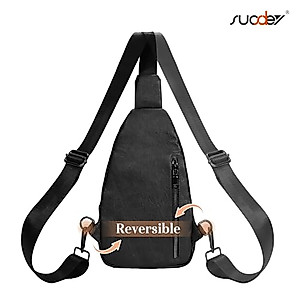 SUOSDEY Sling Bag Crossbody Bags for Women PU Leather Sling Backpack Travel Cycling Hiking