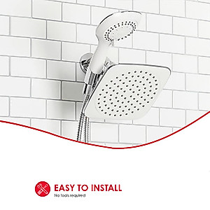 Home Basics Dual Massager, Chrome Shower Head