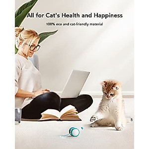 Petlibro Interactive Cat Toys for Indoor Cats, Automatic Cat Toy with LED Lights, Cat Mouse Toys, Smart Sensing Cat Toys, Moving Cat Toy, Smart Electric Cat Toy, USB Rechargeable, Auto On/Off